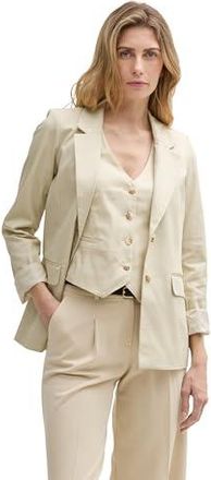 Tom Tailor 1046188 Blazer, 37762-Champagne, 40 Femmes