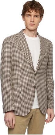Brooks Brothers Homme, Vestes, Brun, Taille: XL Veste en m&eacute;lange de coton