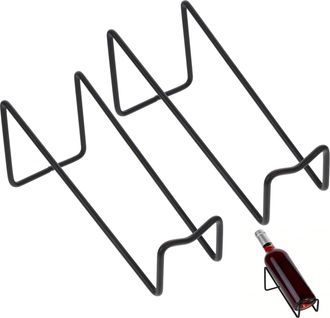 Holibanna Weinflaschenhalter Einzelner Metall Weinregal St&auml;nder Schwarz Kompakter Weinhalter F&uuml;r K&uuml;che & Bar 7.5X8X7.5 cm