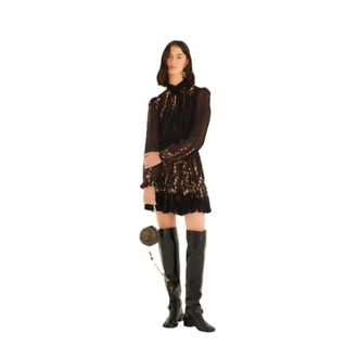 Farm Rio Garden Silhouette Mini Dress - - Dresses - Damen - Braun - M