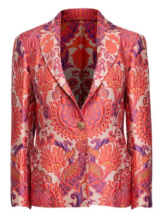 Etro blazer &agrave; motif floral en jacquard - Rose