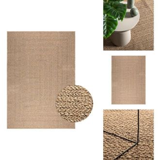 vidaXL Tapis 160x230 cm aspect jute int&eacute;rieur et ext&eacute;rieur - Tapis Exterieur - Tapis Interieur - Tapis Jute - Tapis Rond - D&eacute;coration Int&eacute;rieure