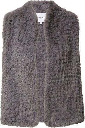 Comma Outdoorjacke Outdoor-Weste Weste aus gestricktem Kunstpelz