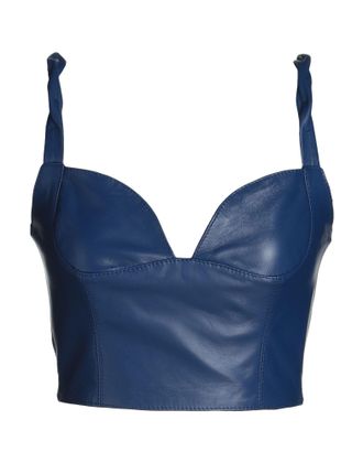 8 by YOOX LEATHER BRALLETTE TOP