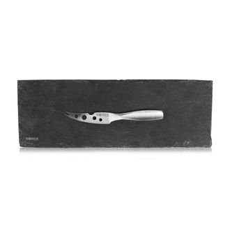 Boska K&auml;sebrett Cheesy mit Messer Gr&ouml;&szlig;e S, Edelstahl, schwarz, 33 x 12 x 1 cm