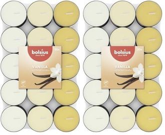 Bolsius Bolsius - 30 Duft theelichter - Vanille - Brenndauer von 3,5 Stunden - Durchmesser 38 mm - Nat&uuml;rliche Extrakte - Enth&auml;lt Veganes Wachs - Ohne Palm&ouml;l (