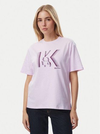 Karl Lagerfeld T-Shirt B4W17003 Hellrosa Regular Fit