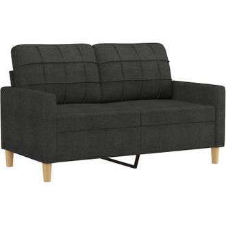 vidaXL 2-Sitzer-Sofa Schwarz 120 cm Stoff Vidaxl