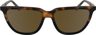 Calvin Klein Womens Sunglasses CK24537S - Havana/Black with Solid Light Brown Lens