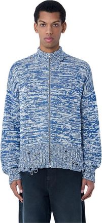 Marni Homme, Pulls, Bleu, Taille: L Cardigan en laine et alpaga