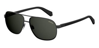 Polaroid Herren Pld 2059/S M9 003 60 Sonnenbrille, Schwarz (Matt Black/Gym Grey), EU