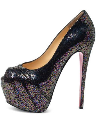 Christian Louboutin escarpins Drapesse Spotlight 160 mm à plateforme - Noir