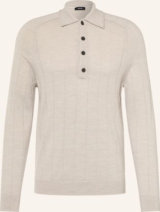 Reiss Reiss Strick-Poloshirt Greyson grau