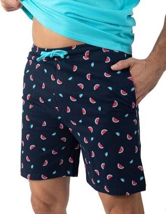 Mariner Pyjama Short Homme Encolure V en Jersey de Coton uni et imprim&eacute; Turquoise I516 - Couleur - Turquoise - Taille - 6/XXL