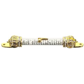 Cabilock Religi&ouml;se Metall Mezuzah mit Krone Vintage Schriftrolle K&uuml;nstlerische T&uuml;rdekoration Langlebiges Judaica Geschenk f&uuml;r Hanukkah und Haussegnung Design f