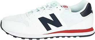 New Balance 500, Baskets homme, Blanc (Munsell White/Eclipse/Tempo Red Swb), 40.5 EU