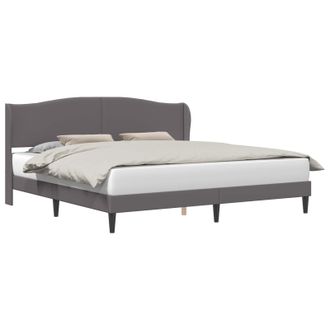 vidaXL Struttura Del Letto Con Testiera Grigio 200 X 200 Cm Similpelle Vidaxl