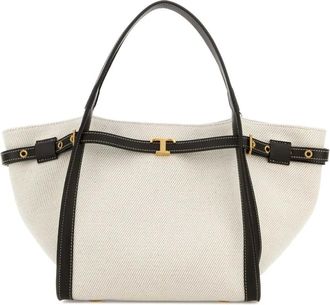 Tod's Femme, Sacs, Blanc, Taille: ONE Size T Timeless Small Shopping Bag