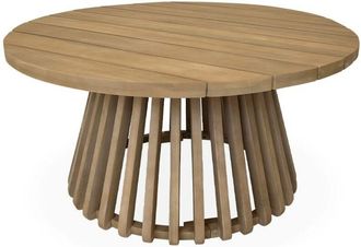 Sweeek Garten-Couchtisch aus Akazienholz &Oslash;80cm