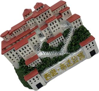 BESPORTBLE HOOTNEE Potala Statue Deko Figur aus Resin 10X5X68cm Filigrane Mikro Landschaftsdekoration f&uuml;r Tisch und Wohnraum Langlebiges Potala Modell Ornament f