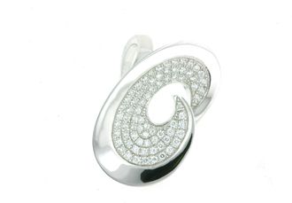 Vilma Righi ring mit 75 weissen Zirkonia 925/Sterlingsilber rhodiniert, Größe 54