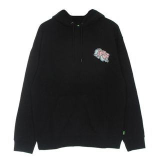 HUF Schwarzer Hoodie mit K&auml;ngurutasche und langen &Auml;rmeln - - Sweatshirts & Hoodies - Herren - Schwarzk - L