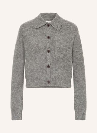 Part Two Strickjacke Ulricapw Mit Glitzergarn Und Pailletten grau