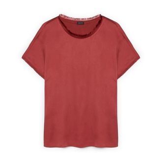 Fiorella Rubino Satintop mit Fransen - - Blouses & Shirts - Damen - Rot - XL