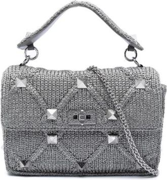 Valentino Sac bandouli&egrave;re en maille Pre-owned - Femme - Pre-owned - Gris - Taille: ONE Size
