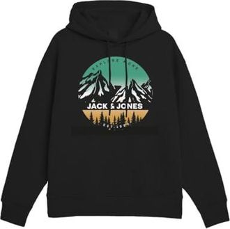 Jack & Jones Sweat &agrave; Capuche Jjpeak Sweatshirt, Noir, M Homme