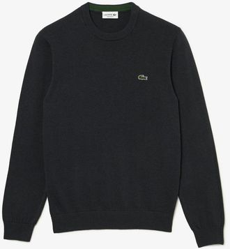 Lacoste Strick-Pullover mit Logo-Aufn&auml;her, Regular Fit in