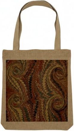 Fabulous Sac Shopping Tote Bag Aspect Lin - Tourbillon Peinture Abstrait Motif Design 1960 Color&eacute; - Sac de Courses Toile Epaisse 360g Beige Naturel Cabas Port&eacute;