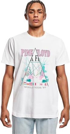 Merchcode Mc987-pink Floyd World Tour 87 Tee T-Shirt, Blanc, S Hommes