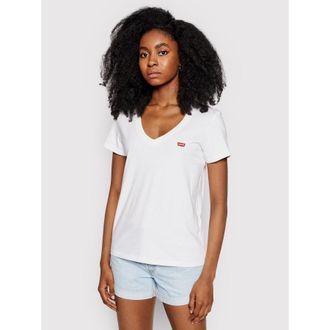 Levi's T-Shirt Perfect V-Neck Tee 85341-0002 Wei&szlig; Regular Fit