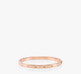 Kate Spade New York Kate Spade Set In Stone Armreif Mit Scharnierverschluss f&uuml;r Frauen in Klar/Ros&eacute;gold | Metall