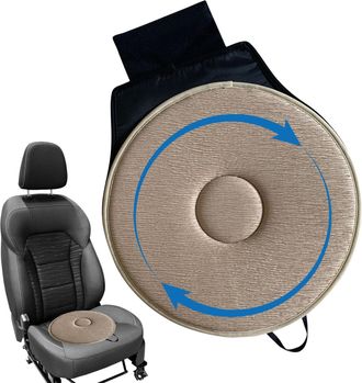 Generic Rotierendes Sitzkissen - Anti-Rutsch-360 Drehungsdesign, Automatisches Runde Scheibenkissen, Tragbares Autositzkissen, Bequeme Kindersitz-Zubeh&ouml;r | F&uuml;