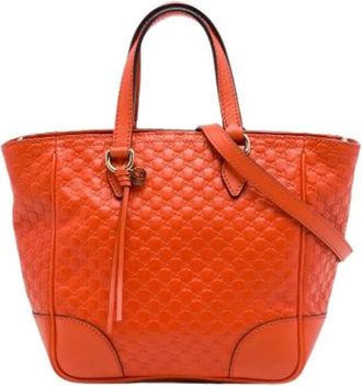 Gucci Pre-owned Cuir sacs-gucci - Femme - Pre-owned - Orange - Taille: ONE Size
