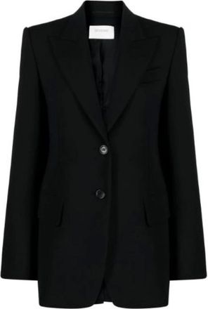Sportmax Femme, Vestes, Noir, Taille: 36 FR Zermat Wool-blend Blazer