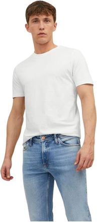 Jack & Jones Organisches Baumwoll-Basic-T-Shirt - - Tops - Herren - Wei&szlig; - 2XL