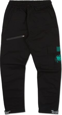 Tealer Unisex Flowers Klassische Hose, Schwarz, S