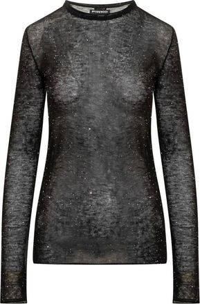 Pinko Pinko, Femme, Tops, Noir, Taille: 38 FR Pico Sweater