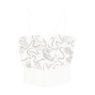 Iro Asymmetric Cut-Out Rippstrick Langarmtop - - Tops - Damen - Wei&szlig; - M