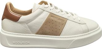 Woolrich Homme, Chaussures, Blanc, Taille: 45 EU Classic Court Band