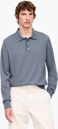 Arket Polopullover Aus Merinowolle -Grau