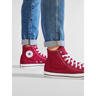 Converse Sneakers aus Stoff Converse All Star Hi Maroon M9613 Dunkelrot
