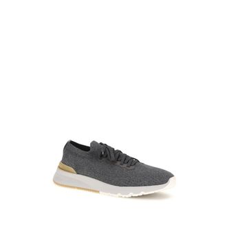 Brunello Cucinelli Cotton Low-Top Sneaker - Gray