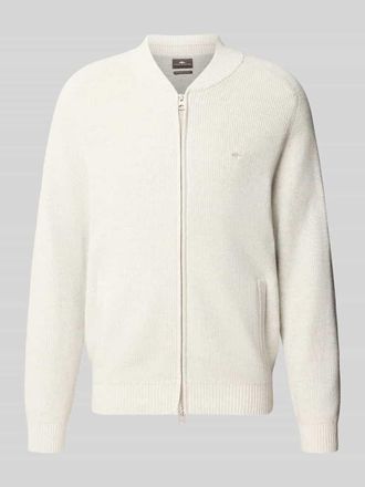 Fynch-Hatton Strickjacke mit Zweiwege-Rei&szlig;verschluss und Label-Stitching