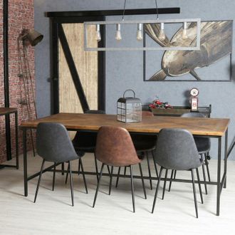 Pier Import Pier Import - Table &agrave; manger marqueterie 200 cm varsovie