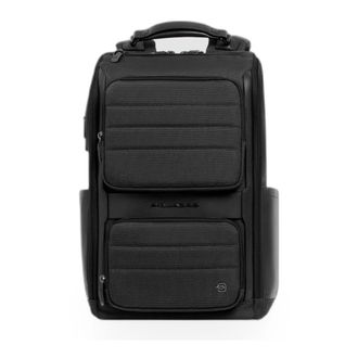 Piquadro Leder & wasserdichter Laptop-Rucksack 14 - - Bags - Herren - Schwarzk - ONE SIZE