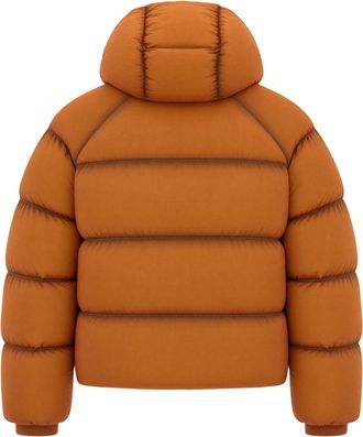 Daily Paper Clothing Channel-Quilted Nylon Down Jacket - Orange